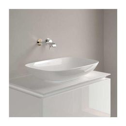 Villeroy & Boch Villeroy und Boch Loop & friends Aufsatz-Waschtisch 4A5000R1 62x42cm, ohne Hahnlochbank, mit &Uuml;berlauf, wei&szlig; CeramicPlus
