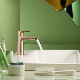 Hansgrohe Talis E Waschtisch-Einhebelmischer 71710140 mit Ablaufgarnitur, brushed bronze