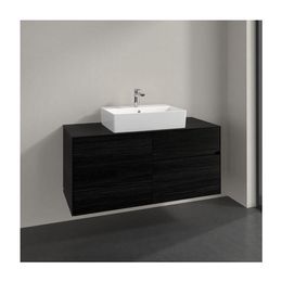 Villeroy & Boch Villeroy und Boch Collaro Waschtischunterschrank C128B0AB 120x54,8x50cm, Waschtisch mittig, LED-Beleuchtung 8,8 W, black oak