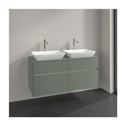 Villeroy & Boch Villeroy und Boch Collaro Waschtischunterschrank C115B0AF 120x54,8x50cm, f&uuml;r 2 Waschtische, LED-Beleuchtung 8,8W, soft green