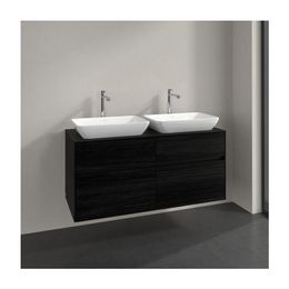 Villeroy & Boch Villeroy und Boch Collaro Waschtischunterschrank C115B0AB 120x54,8x50cm, f&uuml;r 2 Waschtische, LED-Beleuchtung 8,8W, black oak