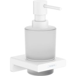 Hansgrohe AddStoris Seifenspender 41745700 Wandmontage, Glaseinsatz, Metall, mattwei&szlig;