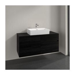 Villeroy & Boch Villeroy und Boch Collaro Waschtischunterschrank C12800AB 120x54,8x50cm, Waschtisch mittig, black oak