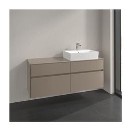 Villeroy & Boch Villeroy und Boch Collaro Waschtischunterschrank C133B0VM 140x54,8x50cm, Waschtisch rechts, LED-Beleuchtung 10,4W, taupe