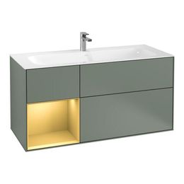 Villeroy & Boch Villeroy und Boch Finion Waschtischunterschrank F060HFGM 119,6x59,1cm, Regal links Gold matt, Olive Matt Lacquer