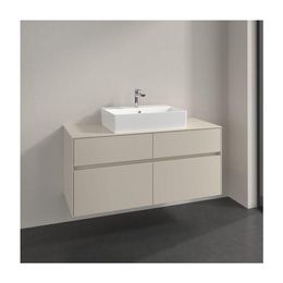Villeroy & Boch Villeroy und Boch Collaro Waschtischunterschrank C128B0VN 120x54,8x50cm, Waschtisch mittig, LED-Beleuchtung 8,8 W, cashmere grey