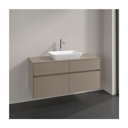 Villeroy & Boch Villeroy und Boch Collaro Waschtischunterschrank C112B0VM 120x54,8x50cm, Waschtisch mittig, LED-Beleuchtung 8,8 W, taupe