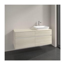 Villeroy & Boch Villeroy und Boch Collaro Waschtischunterschrank C118B0AA 140x54,8x50cm, Waschtisch rechts, LED-Beleuchtung 10,4W, white oak