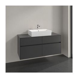Villeroy & Boch Villeroy und Boch Collaro Waschtischunterschrank C128B0VR 120x54,8x50cm, Waschtisch mittig, LED-Beleuchtung 8,8 W, graphite