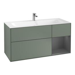 Villeroy & Boch Villeroy und Boch Finion Waschtischunterschrank F070GKGM 119,6x59,1cm, Regal rechts Anthracite matt, Olive Matt Lacquer