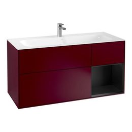 Villeroy & Boch Villeroy und Boch Finion Waschtischunterschrank F070PDMT 119,6x59,1cm, Regal rechts Black matt lacquer, White matt lacquer