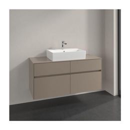 Villeroy & Boch Villeroy und Boch Collaro Waschtischunterschrank C128B0VM 120x54,8x50cm, Waschtisch mittig, LED-Beleuchtung 8,8 W, taupe