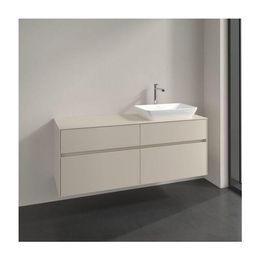 Villeroy & Boch Villeroy und Boch Collaro Waschtischunterschrank C118B0VN 140x54,8x50cm, Waschtisch rechts, LED-Beleuchtung 10,4W, cashmere grey