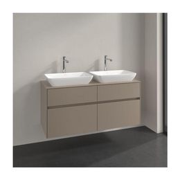 Villeroy & Boch Villeroy und Boch Collaro Waschtischunterschrank C115B0VM 120x54,8x50cm, f&uuml;r 2 Waschtische, LED-Beleuchtung 8,8W, taupe