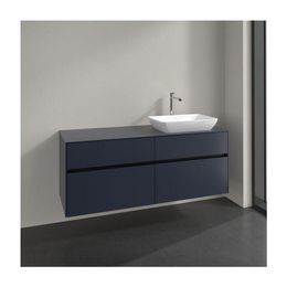 Villeroy & Boch Villeroy und Boch Collaro Waschtischunterschrank C118B0VQ 140x54,8x50cm, Waschtisch rechts, LED-Beleuchtung 10,4W, marine blue