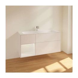 Villeroy & Boch Villeroy und Boch Finion Waschtischunterschrank F060GFGF mit Beleuchtung, 3 Ausz&uuml;ge, 1196 x 591 x 498 mm, Glossy White Lacquer / Glossy White Lacquer