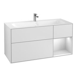 Villeroy & Boch Villeroy und Boch Finion Waschtischunterschrank F070MTMT 119,6x59,1cm, Regal rechts White matt lacquer, White matt lacquer