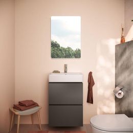 Hansgrohe Xilesa E Waschtischunterschrank 54290760 480x380mm, 2 Schubk&auml;sten, f&uuml;r Handwaschbecken, mit PushOpen, schiefergrau matt