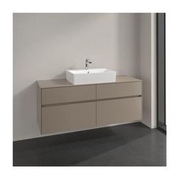 Villeroy & Boch Villeroy und Boch Collaro Waschtischunterschrank C131B0VM 140x54,8x50cm, f&uuml;r Waschtisch mittig, LED-Beleuchtung 10,4W, taupe