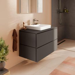 Hansgrohe Xilesa E Waschtischunterschrank 54302760 2 Schubk&auml;sten mit PushOpen, 980 x 550 mm, schiefergrau matt