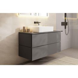 Hansgrohe Xilesa E Waschtischunterschrank 54303760 2 Schubk&auml;sten ohne PushOpen, 1180 x 550 mm, schiefergrau matt