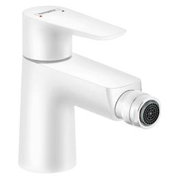 Hansgrohe Talis E Bidet-Einhebelmischer 71720700 mattwei&szlig;, mit Ablaufgarnitur