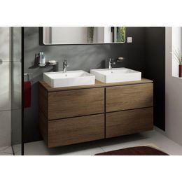 Hansgrohe Xilesa E Waschtischunterschrank 54306550 1375x550mm, 4 Schubk&auml;sten, mit PushOpen, Eiche Kaschmir