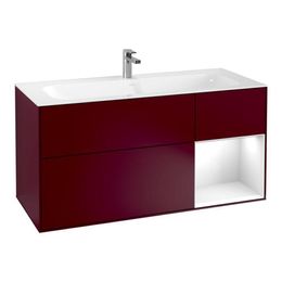 Villeroy & Boch Villeroy und Boch Finion Waschtischunterschrank G070GFHB 119,6x59,1cm, Emotion, Regal rechts Glossy white lacquer, Peony Matt