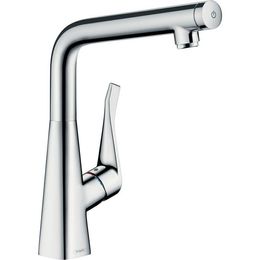 Hansgrohe Metris Select 320 K&uuml;chenarmatur 14883000 chrom, schwenkbarer Auslauf