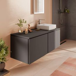 Hansgrohe Xilesa E Waschtischunterschrank 54268760 1375x550mm, 2 Schubk&auml;sten, schiefergrau matt