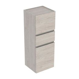 Geberit Renova Plan Hochschrank 501922001 39x105x36cm, 2 T&uuml;ren, 1 Schublade, nussbaum hell, Folie strukturiert