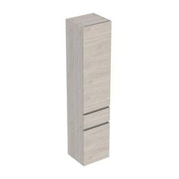 Geberit Renova Plan Hochschrank 501923001 39x180x36cm, 2 T&uuml;ren, 1 Schublade, nussbaum hell, Folie strukturiert