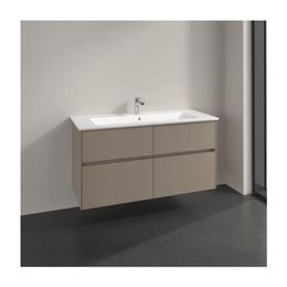 Villeroy & Boch Villeroy und Boch Collaro Waschtischunterschrank C146B0VM 116,1x61x48cm, Waschbecken mittig, LED-Beleuchtung 8,6W, taupe