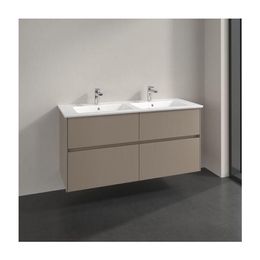 Villeroy & Boch Villeroy und Boch Collaro Waschtischunterschrank C14700VM 126,1x61x48cm, Waschbecken mittig, taupe