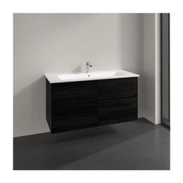 Villeroy & Boch Villeroy und Boch Collaro Waschtischunterschrank C146B0AB 116,1x61x48cm, Waschbecken mittig, LED-Beleuchtung 8,6W, black oak