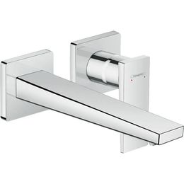Hansgrohe Metropol Waschtischarmatur 32526000 chrom, f&uuml;r Wandmontage, Zungengriff, 225mm