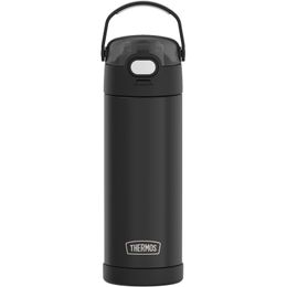 Thermos Isolierflasche "FUNTAINER Water Bottle, doppelwandiger Edelstahl, spülmaschinenfest", 470mlschwarz, Trinkflaschen, 0,47l, 12h kalt, mit