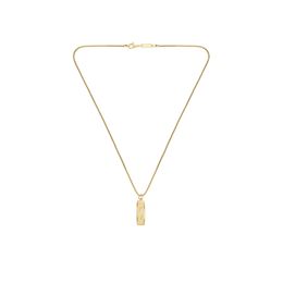Lacoste Damen Kette mit Anh&auml;nger "DISTRICT", Edelstahl, L: 56 B: 2mm, gold, Edelstahl, B:2mm, Halsketten