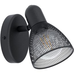 Eglo Deckenspot "CAROVIGNO Wandstrahler, Stahl, E14, IP20, Schlafzimmerlampe, Lampe", 1, H: 10,5cm, schwarz, Wohnzimmer, Leuchten, Spot in schwarz -