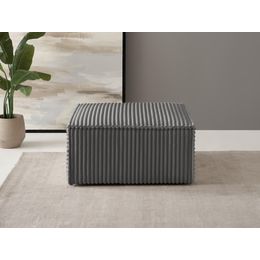 Hocker OTTO HOME, B:80cm H:42cm T:80cm, grau, Bezugstoff 100% PES ;Gramatur 400g/qm +/- 5%, Garten, Hocker, "FINNLEY, Polsterhocker in Bouclé,