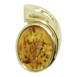 OSTSEE-SCHMUCK Damen Kettenanh&auml;nger "OSTSEE-SCHMUCK Anh&auml;nger Gleiter-Resi Anh&auml;nger Gleiter-Resi", 24 x 15mm, Gelbgold 333, 3,9 g, gelb, Gelbgold 333,