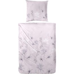 Bettw&auml;sche Primera, rosa, Mako-Satin, Obermaterial: 100% Baumwolle, Bettw&auml;sche, "Severa", mit Blumen
