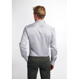 Eterna Herren Langarmhemd "SLIM FIT", silber, Gr. 39, Twill, 100% Baumwolle, Hemden, NON IRON (b&uuml;gelfrei)