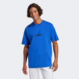 Herren T-Shirt "M LIN SJ T", blau, Gr. M, adidas Sportswear, Obermaterial: 100% Baumwolle, Shirts