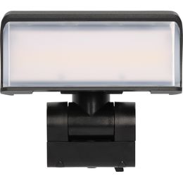 Fa.Brennenstuhl BRENNENSTUHL LED Wandstrahler "WS 2050 S", H: 16,5cm, schwarz, Leuchten, warmweiße Lichtfarbe, Strahlerkopf horizontal und vertikal schwenkbar