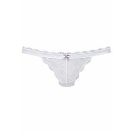 Lascana Damen String "Premium Dessous", Gr. 36, wei&szlig;, Spitze, Obermaterial: 90% Polyamid, 10% Elasthan, Unterhosen, aus zarter Spitze mit feiner