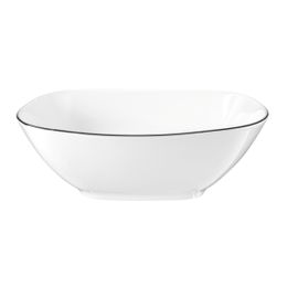 Seltmann Weiden Sch&uuml;ssel "Lido Black Line", &Oslash; 20,2cm, schwarz-wei&szlig;, Sch&uuml;sseln, Schale eckig