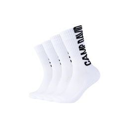 CAMP DAVID Damen Socken "Socken 4er Pack", Gr. 43, wei&szlig;, 80% Baumwolle, 17% Polyamid, 3% Elasthan, uni, Socken