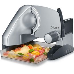 Graef Allesschneider "SlicedKitchen SKS 50000", B:29,5cm H:28,5cm T:37cm, silber, Allesschneider, inkl. Aufbewahrungsbox & MiniSlice-Aufsatz