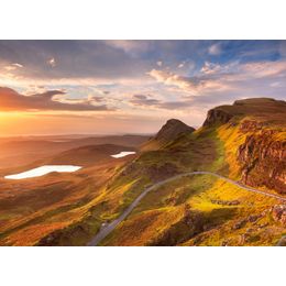 papermoon Fototapete "Sunrise at Quiraing Isle", B/L: 5m x 2,8m, Bahnen: 10 Stk., bunt, Tapeten